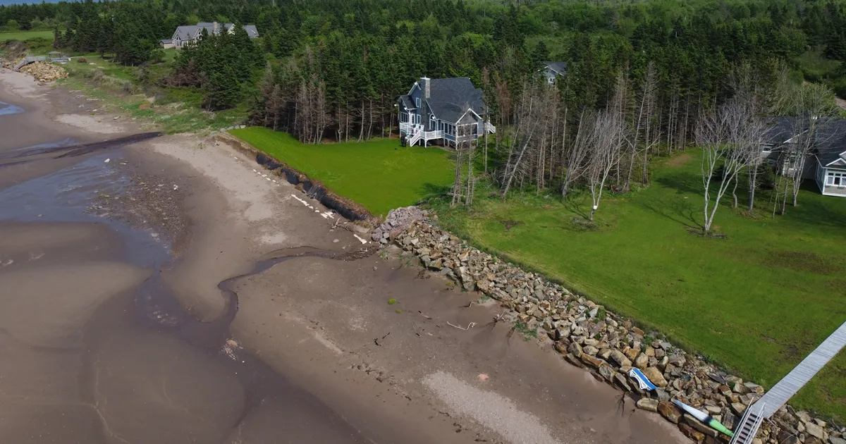 Geotube® Shoreline Protection in Little Shemogue | Coastal Erosion ...